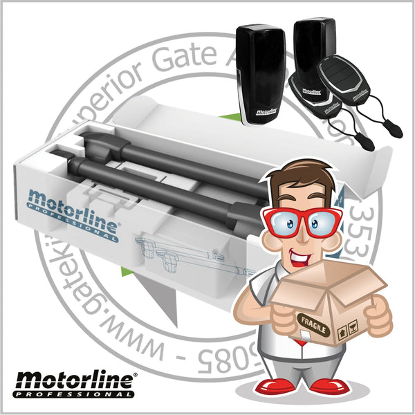 Motorline LINCE Double Leaf Gate Kit - For Entrances up to 5m (15ft)